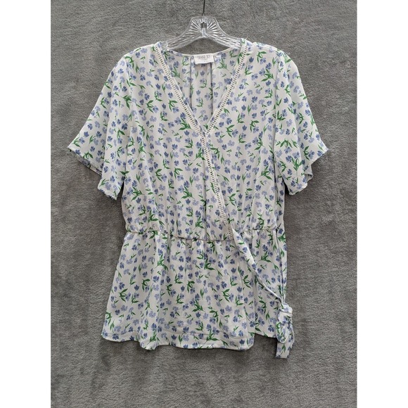 Sienna Sky | Tops | Sienna Sky Blouse Womens Large Multicolor Floral ...